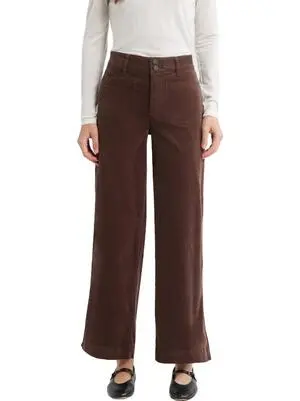 Wit & Wisdom Wide Leg Corduroy Pants - Cold Brew
