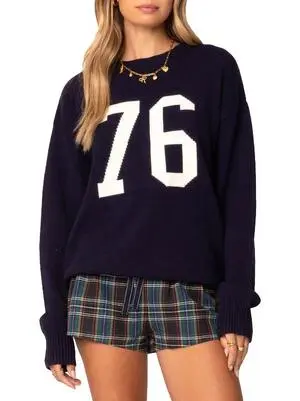 EDIKTED 76 Sweater - Navy