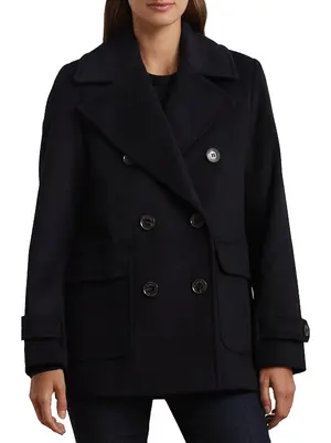 Ralph Lauren Double-breasted Wool-blend Coat - Black