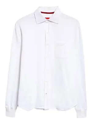 Isaia The Hybrid Cotton Piqué Button-up Shirt - White