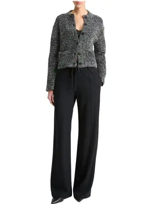 Vince Wool-Blend Drawstring Pant Black