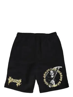 REVENGE Grim Reaper Shorts - Black/yellow