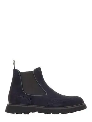 DOUCAL'S Doucal's Chelsea Boots With Wingtip Detailing Blue