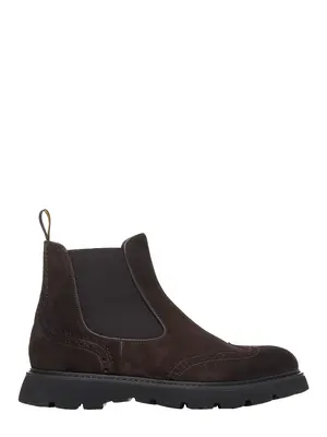 DOUCAL'S Doucal's Chelsea Boots With Wingtip Detailing Brown