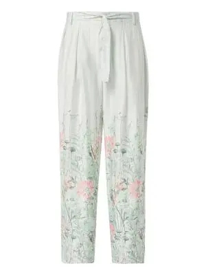 KING & TUCKFIELD King & Tuckfield Grant Floral Wide-Leg Pants