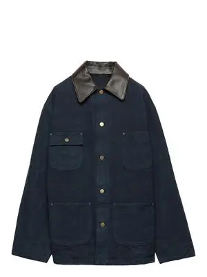 Prada Canvas Oversized Jacket Blue