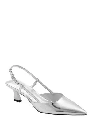 STUART WEITZMAN Vinnie 50 Slingback Pump - Silver