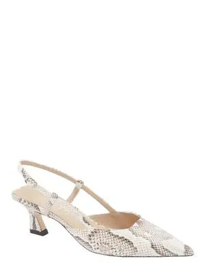 STUART WEITZMAN Vinnie 50 Slingback Pump - Snake Print