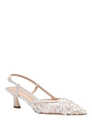 STUART WEITZMAN Vinnie 50 Slingback Pump White