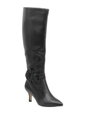 Charles By Charles David Albee Floral Knee High Boots - Black