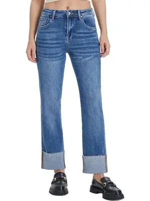 BAYEAS Bayeas High-Rise Straight Leg Jeans