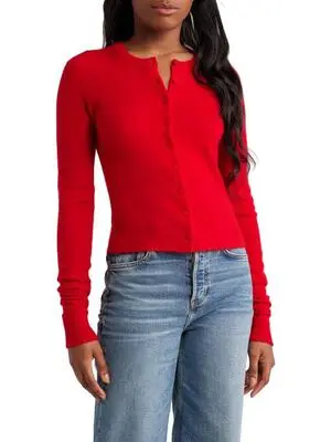 RE/DONE Re/Done Cashmere Crewneck Cardigan Fire