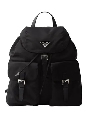 Prada Logo-plaque Polyamide Backpack - Black