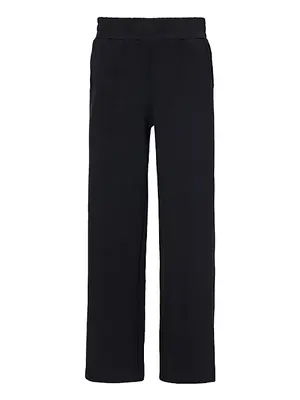 Varley Drawstring-waistband Wide-leg Stretch-woven Trousers - Black