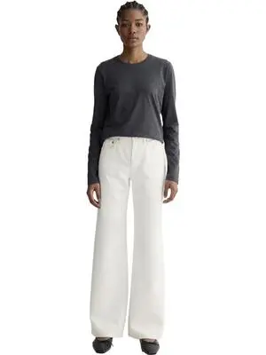 Everlane Mid-Way Organic Cotton Jean Bone White