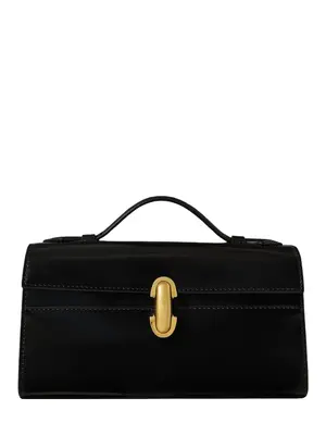 SAVETTE Symmetry Pochette Glossed-Leather Tote