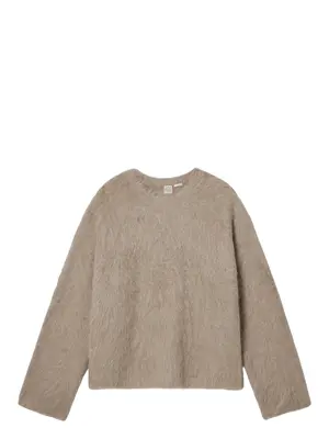 TOTEME Brushed Alpaca-blend Sweater Neutrals