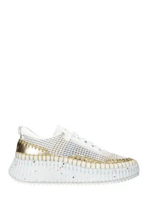 Chloé Nama Runner Sneakers Gold