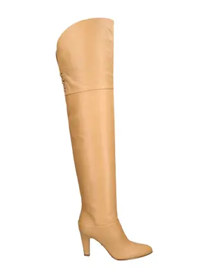 Chloé Chloé Leather Eve Over-The-Knee Boots 85 Brown