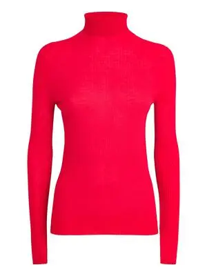 Fabiana Filippi Wool, Silk, And Cashmere Rollneck Sweater - Red