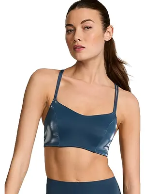 Victoria's Secret Vsx Elevate™ Stretch-comfort Strappy-back Sports Bra - Blue