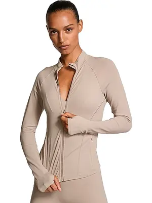 Victoria's Secret VSX Elevate™ Full-Zip Jacket Beige