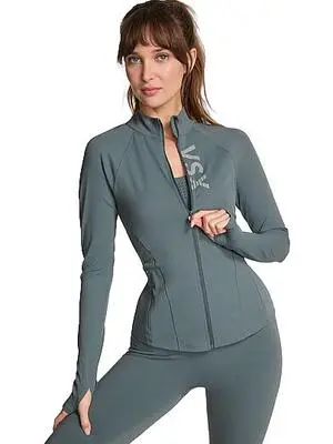 Victoria's Secret Vsx Elevate™ Full-zip Jacket - Grey
