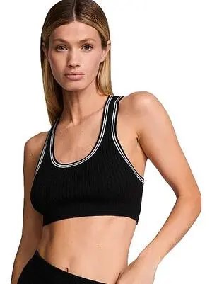 Victoria's Secret Luxe Cable-knit Bralette - Black