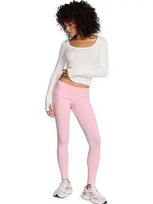 Victoria's Secret Angel Essentials Cotton Foldover Legging - Pink