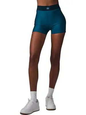 Alo Yoga Airlift High-waist Line Up Short - Eclipse Blue
