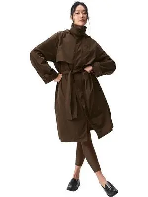 Alo Yoga Crinkle On The Move Trench Jacket - Espresso