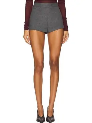 GESTUZ Paula High-waisted Twill Hot Shorts - Grey