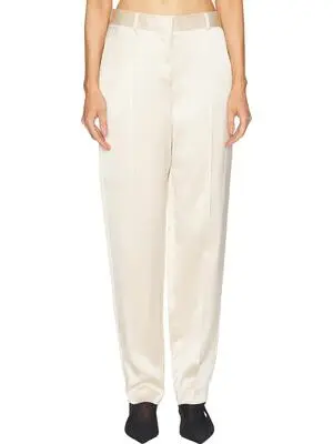 TOTEME Low Waist Satin Trouser - Ecru