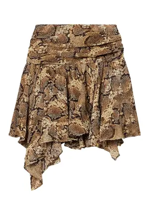 Isabel Marant Clem Snake-print Mini Skirt - Animal Print