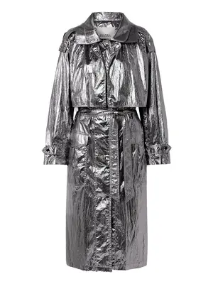 Isabel Marant Laika Belted Trench Coat - Silver