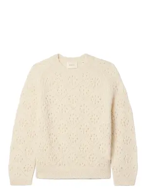 DÔEN Emiliana Pointelle-knit Sweater - Ivory