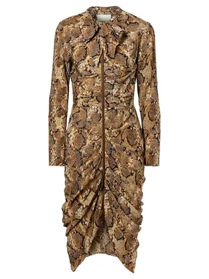 Isabel Marant Connie Snake-print Midi Dress - Animal Print