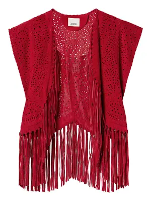 Isabel Marant Edita Suede Vest - Red