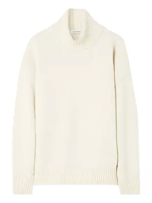 Another Tomorrow Recycled Cashmere And Wool-blend Turtleneck Sweater - Ivory