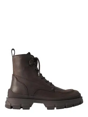 Moncler Hevea City Leather Boots - Brown