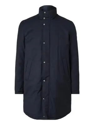 Herno Layered Padded Shell Down Coat - Blue