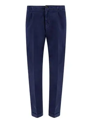 NUGNES 1920 Stretch Cotton Trousers - Blue