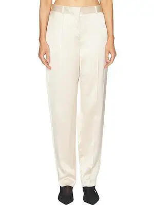 TOTEME Low Waist Satin Trouser - Ecru