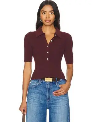 525 America Ginny Johnny Collar Top - Oxblood