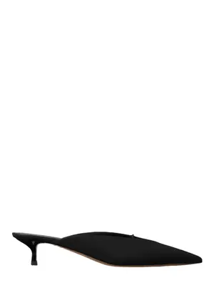 NEOUS Matar Satin Mules - Black