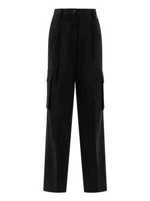 Herno Pleat-detail Cargo Trousers - Black