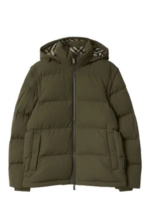 Burberry Detachable-sleeve Puffer Jacket - Green