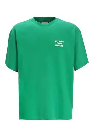 Drole De Monsieur Slogan-print T-shirt Green