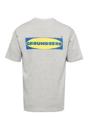GROUND ZERO Logo-print Cotton T-shirt - Grey