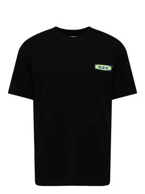 GROUND ZERO Logo-print Cotton T-shirt - Black